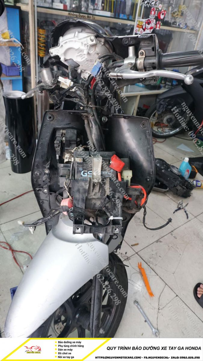 Quy trình bảo dưỡng xe tay ga Honda chuyên nghiệp